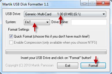 Format Flash Drive With Martik USB Disk Formatter Free Flash Drive Repair