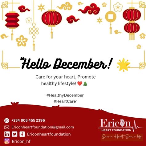 Ericon Heart Foundation On Linkedin Welcome To December