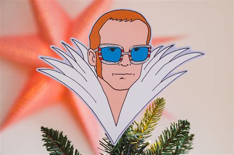 Hand Glittered Rocketman Tree Topper T For Music Fans Etsy