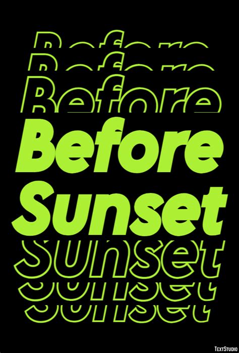 Before Sunset Text Effect And Logo Design Movie