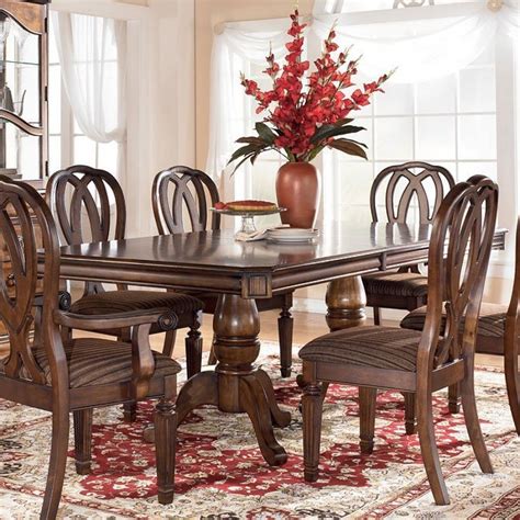 Hamlyn Pedestal Dining Room Set Signature Design By Ashley Furniture Cart