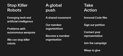 Stop Killer Robots Campaign Heart Plan Vision