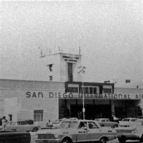 San San Diego International Airport Circa 1970 Planes Taxied Along