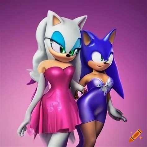 Sonic The Hedgehog And Rouge The Bat Posing At Prom On Craiyon