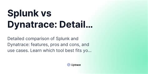 Splunk Vs Dynatrace Detailed Comparison 2025 Uptrace Splunk Vs Dynatrace Detailed Comparison 2025 Uptrace