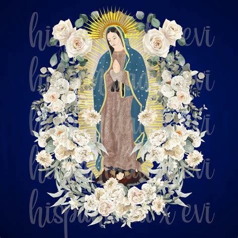 Virgin Of Guadalupe Floral Png Virgensita Download La Guadalupana