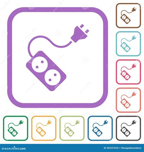 Portable Electrical Outlet With One Socket And Extension Cord And Plug
