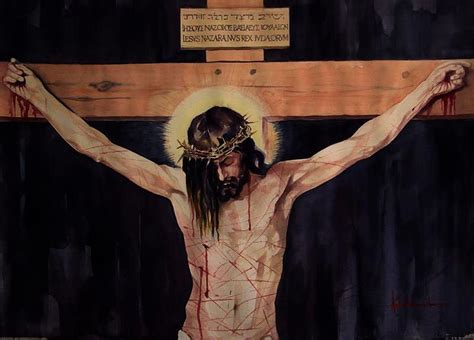 Paintings Of Jesus Crucifixion At Buck Teague Blog