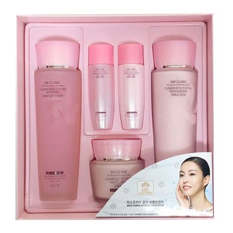 3W Clinic Flower Effect Extra Moisture Skin Care 5 Set - Корейская ...