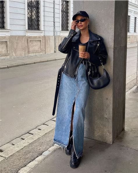 44 Spring Denim Midi And Maxi Skirt Outfits Styleoholic