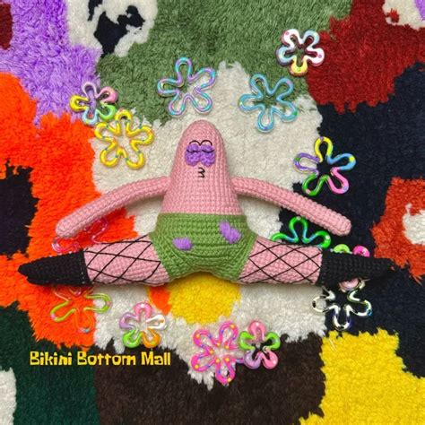 Sexy Patrick Star In Boots Crochet Plushie Bag Charm