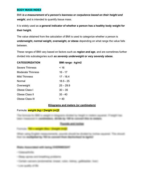 Solution Body Mass Index Bmi And How To Solve It Studypool
