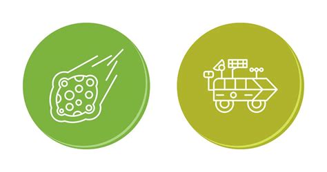 Meteroite And Moon Rover Icon 33025085 Vector Art At Vecteezy