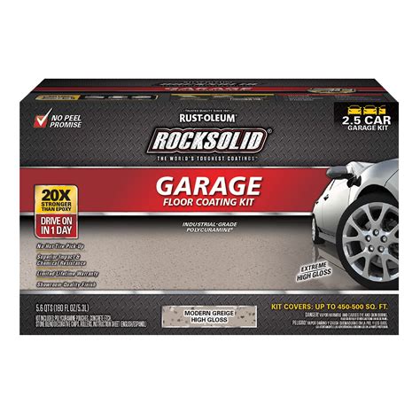 Rust Oleum 381087 Rocksolid Polycuramine Garage Floor Coating 25 Car