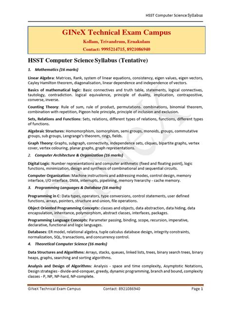 Hsst Syllabus Pdf World Wide Web Internet And Web