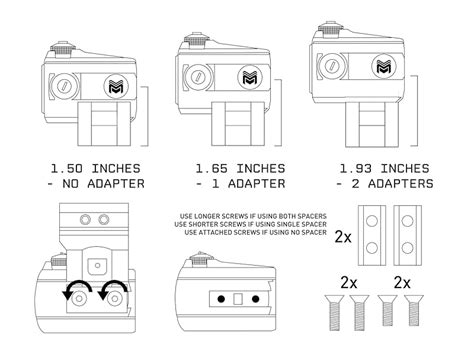 Monstrum 2x Flip To Side Forward Magnifier Compatible With Lpvo Prism Scopes