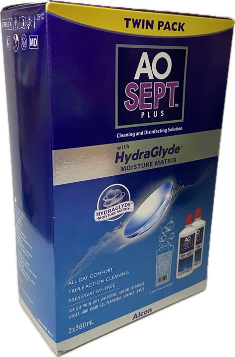 AO Sept TWIN PACK with HyrdaGlyde (2x360mL, 1 Case) - Eastwood Eyes