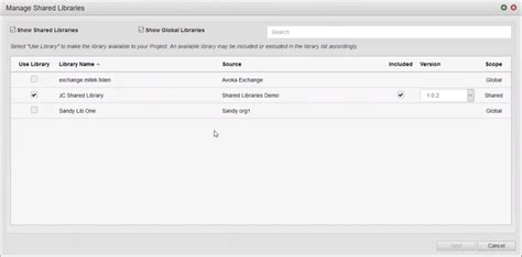 Shared Organization Library