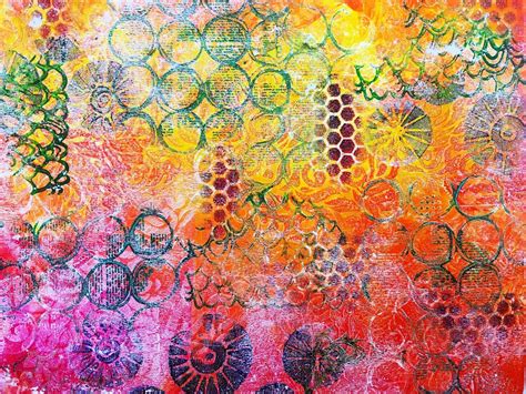 Printing Single Prints With Gelli Arts® Plate Gemengde Techniek