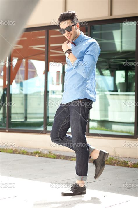 Outdoor Male Model Poses For Photography