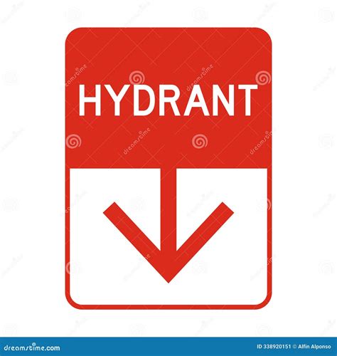 Vector Hydrant Sign Design Illustration Stock Vector Illustration Of