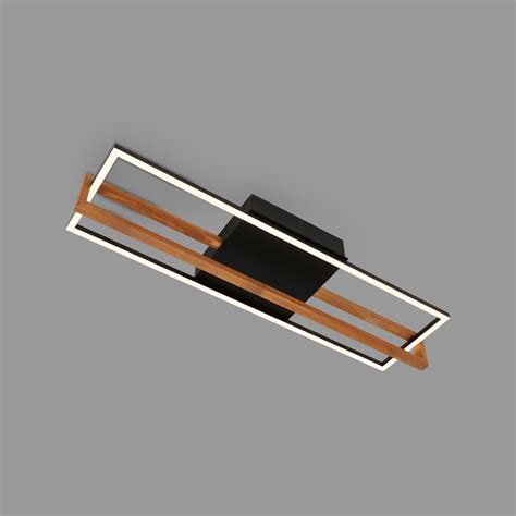 3777015 Led Ceiling Light Rectangle Wooden Element Uk