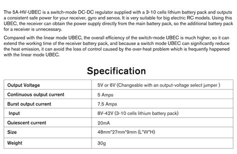 Hobbywing Ubec 5a Hv 3s 10s Uas Factory Co Ltd
