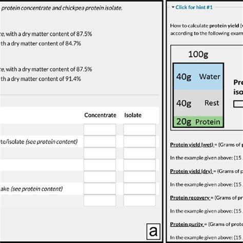 A Example Of A Data Processing Question B The Opened Hint Being A