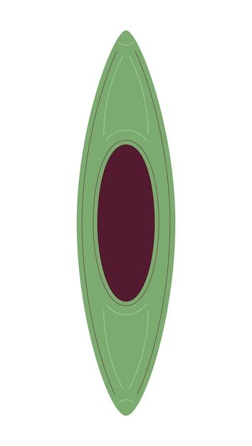 Premium Vector Kayak Boat Semi Flat Colour Vector Object