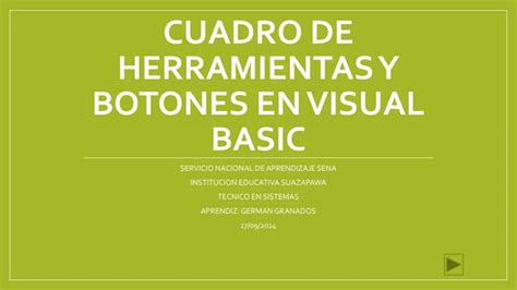 Cuadro De Herramientas Y Botones En Visual Basic Pptx