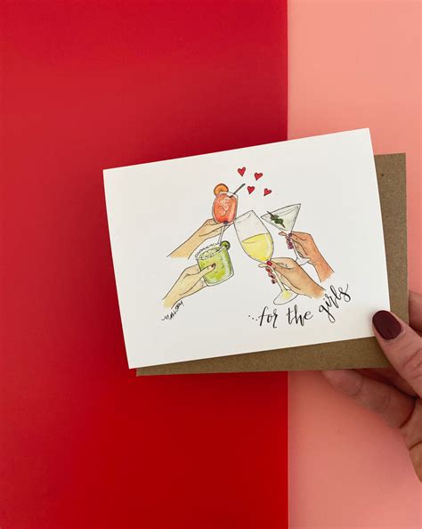 Cheers To The Girls Galentines Day Card Stem And Soul