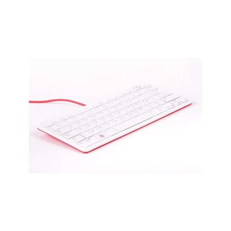 Teclado Usb Raspberry Pi Rojo Blanco Con Usb Hub Versión Pt Raspberry Pi Oficial