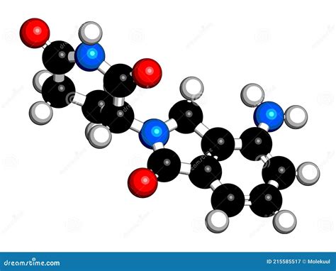 Lenalidomide Multiple Myeloma Drug Molecule Skeletal Formula Cartoon Vector Cartoondealer