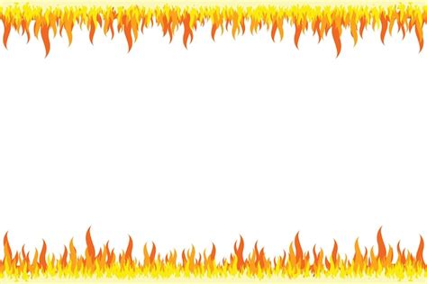 Flames Border White Background