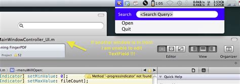 Objective C Nstextfield Inside Nsstatusbar Focus And Editable
