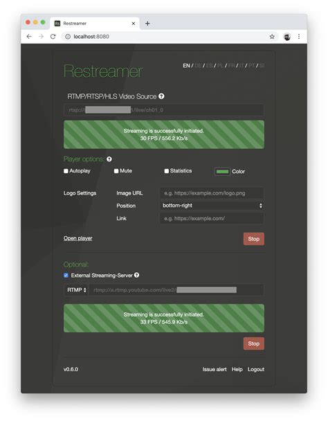 External RTMP Streaming Restreamer