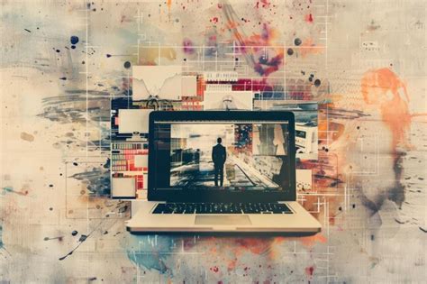 create website design with html on computer for college premium ai