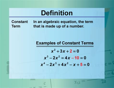 Constant Term Key Examples Explained