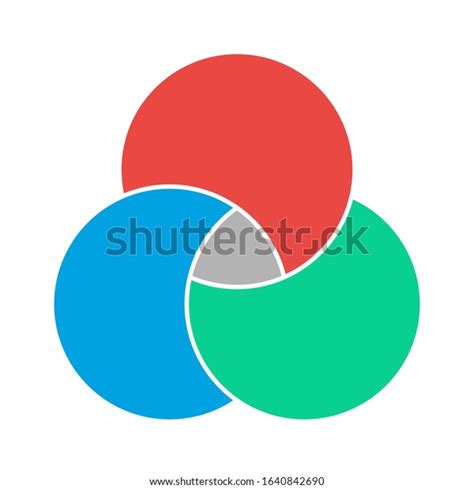 Venn Diagram Maths Vector Negative Space Stock Vector Royalty Free