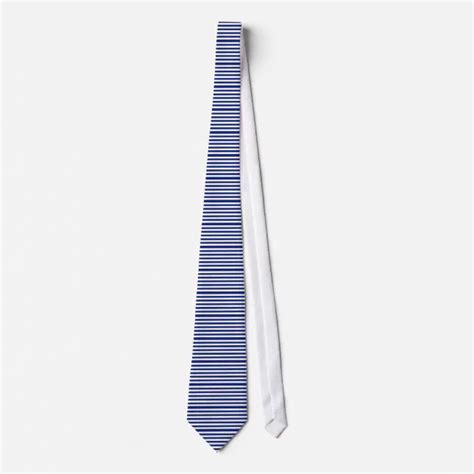 Nautical Navy Blue Horizontal Stripes Neck Tie Zazzle