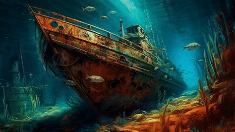 Underwater Pirate Shipwreck Wallpaper