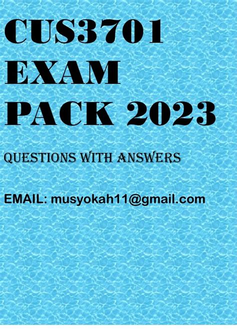 Cus3701 Exam Pack 2023 Cus3701 Curriculum Studies Cus3701 Stuvia Sa
