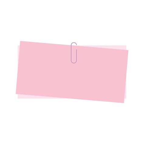 Pink Paper Note With Clip Vector Illustration 37960748 Vector Art At