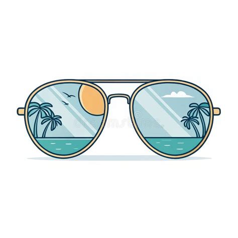 Sunglasses Beach Reflection Stock Illustrations 6894 Sunglasses