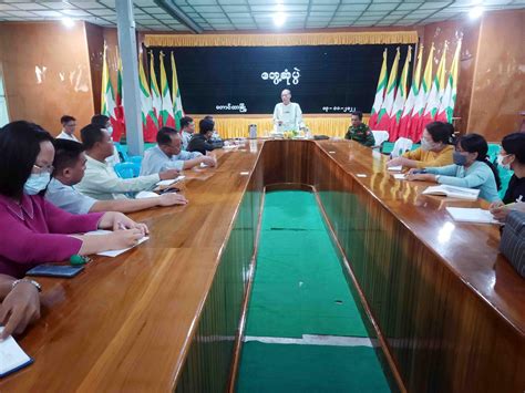 တောင်သာမြို့ အထွေထွေအုပ်ချုပ်ရေးဦးစီးဌာန အစည်းအဝေးခန်းမ၌ မြို့နယ