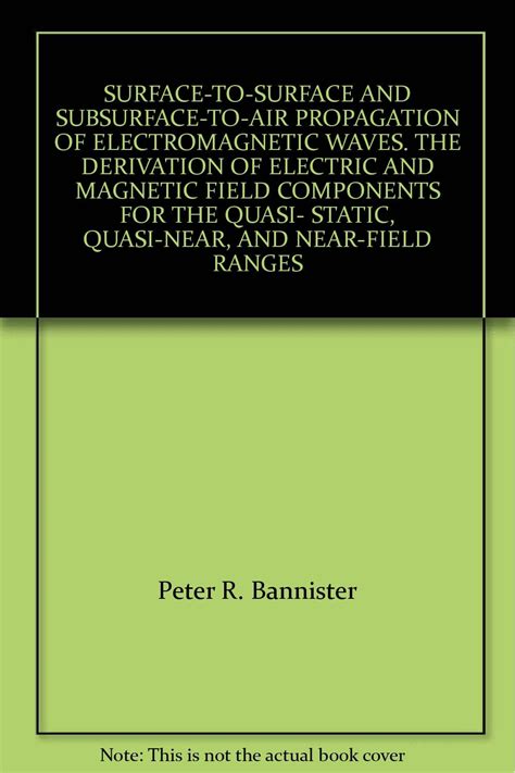 Buy Surface To Surface And Subsurface To Air Propagation Of