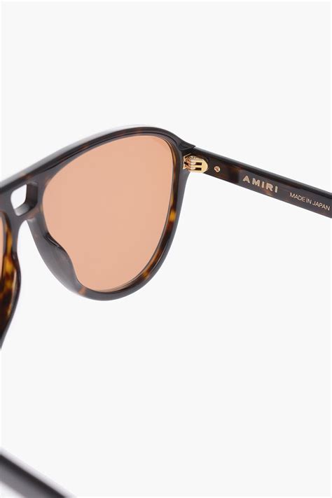 Amiri Tortoiseshell Logo Aviator Sunglasses Men Glamood Outlet