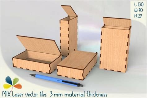 Laser Cut Hinge Lid Box Set · Creative Fabrica