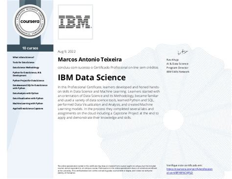 Certificado Ibm Ciência De Dados Ppt