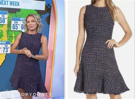 The Today Show September 2024 Dylan Dreyers Blue Tweed Flare Dress